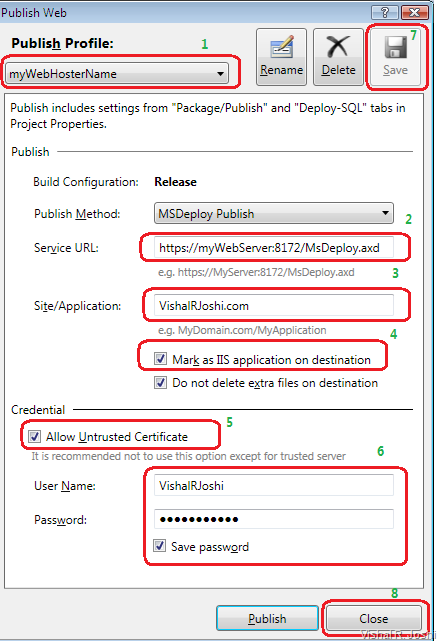 Vishal Joshi's Tangent: Web 1-Click Publish with VS 2010